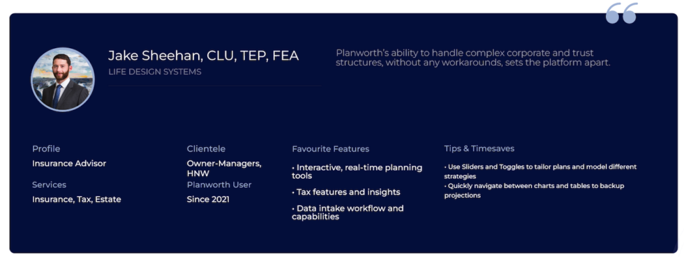 Jake Sheehan - Planworth